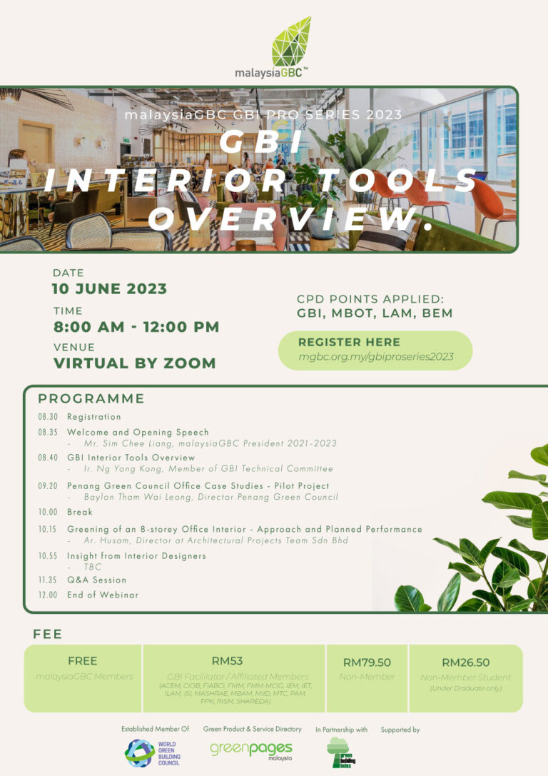 malaysiaGBC – GBI PRO SERIES 2023 – GBI INTERIOR TOOLS OVERVIEW – 10 ...