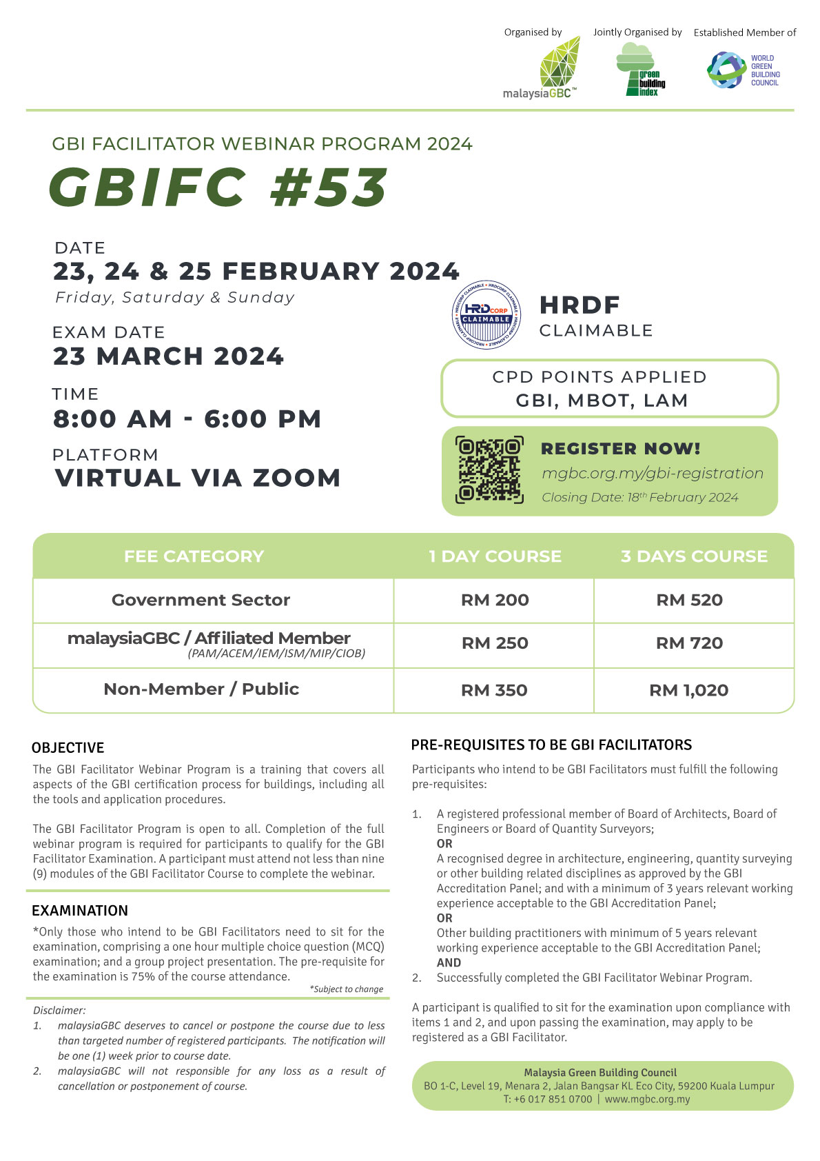GBI FACILITATOR PROGRAM 2024 – GBIFC #53 – 23, 24 & 25 FEBRUARY 2023 ...