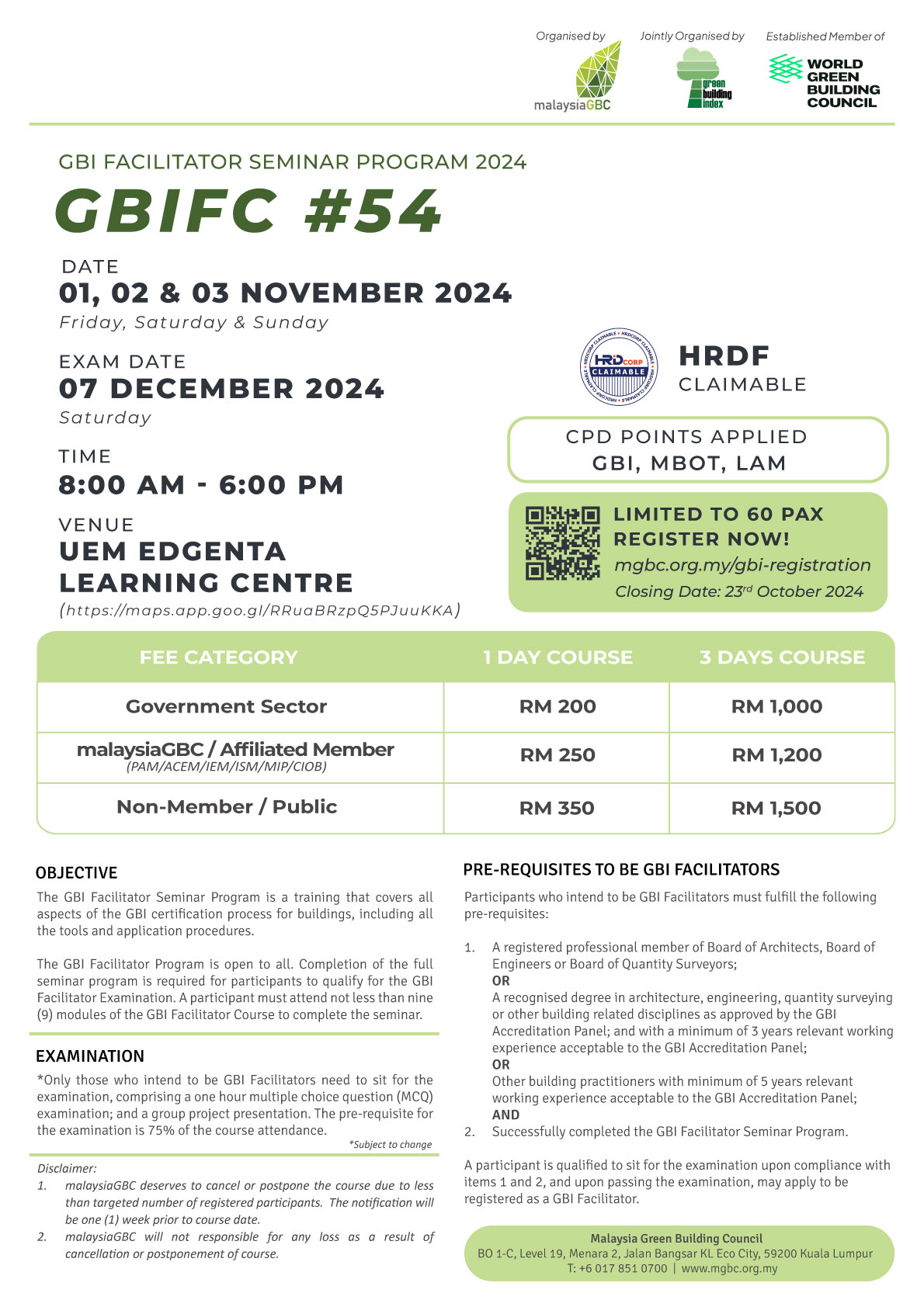 GBI FACILITATOR PROGRAM 2024 – GBIFC #54 – 01, 02 & 03 NOVEMBER 2024 ...
