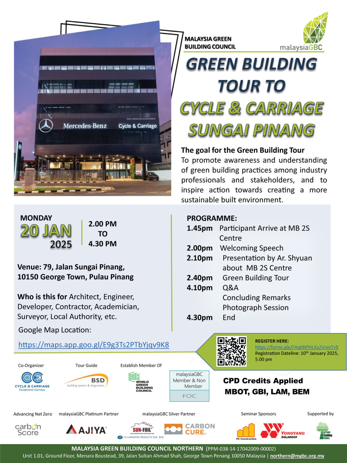 malaysiaGBC NORTHERN – GREEN BUILDING TOUR TO CYCLE & CARRIAGE SUNGAI ...